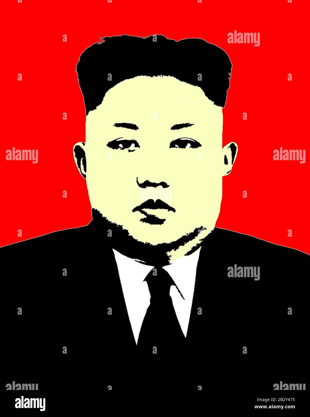 Kin Jong Un Editorial Portrait Illustration Stock Photo - Alamy