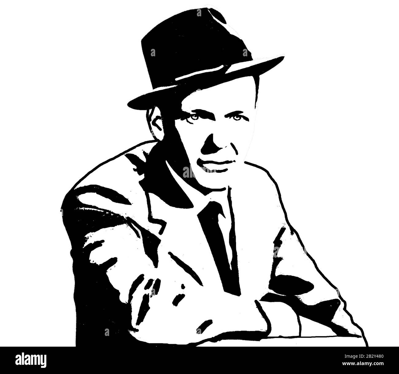 Frank Sinatra Editorial Portrait Illustration Stock Photo - Alamy