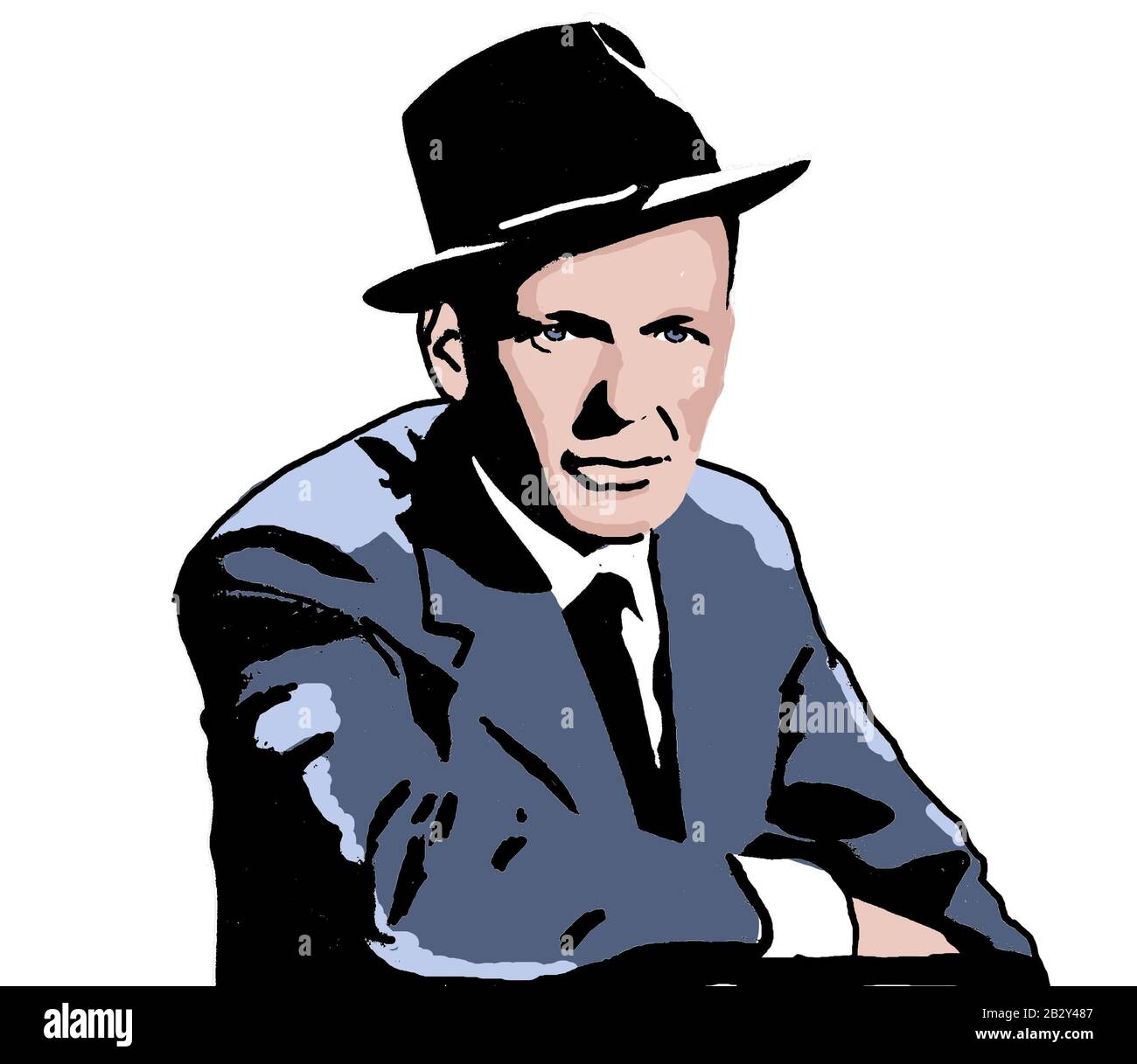 Frank Sinatra Editorial Portrait Illustration Stock Photo - Alamy