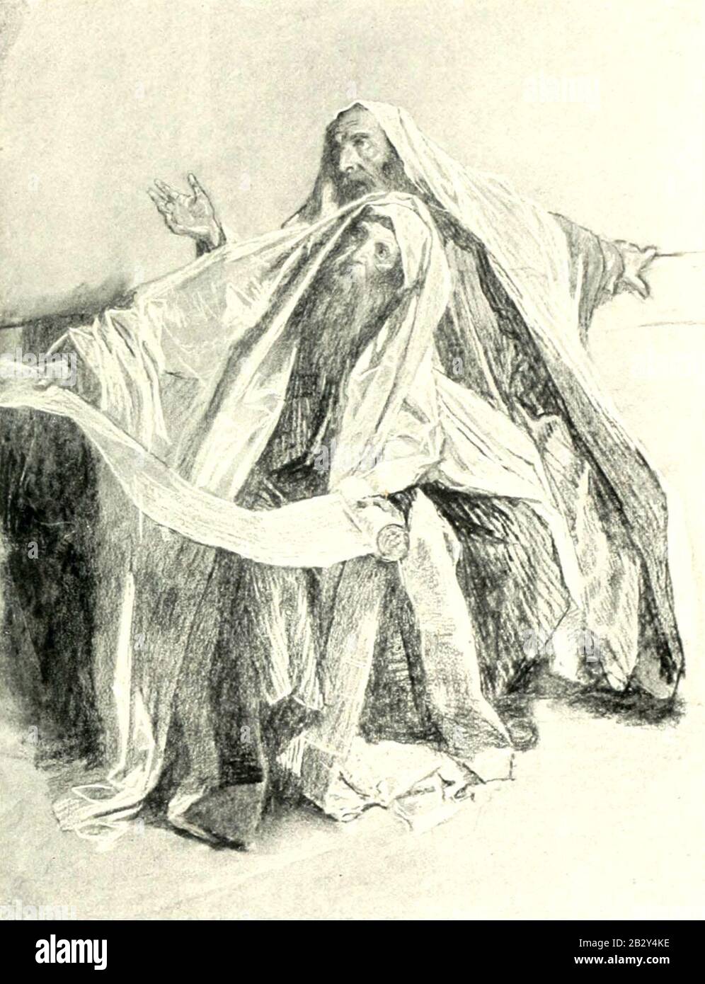 Gebhard Fugel Christus vor dem Hohen Rat Studie zu zwei Juden Stock ...