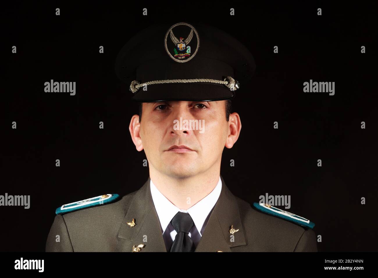 Ecuadorian Police Agent Dressed Up In Formal Formal Stock Photo - Alamy