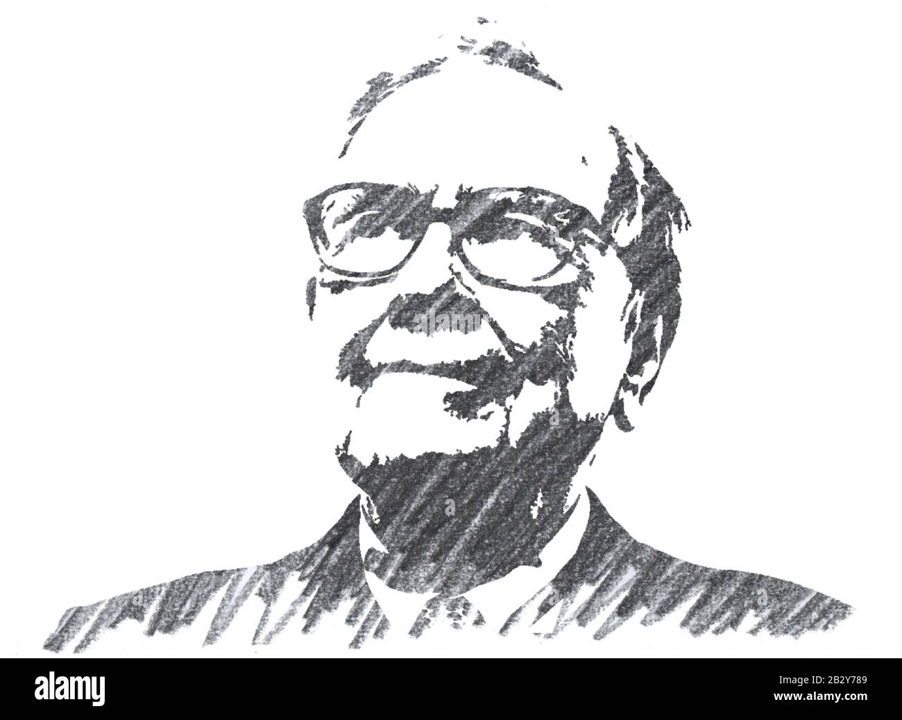 Warren Buffet Editorial Illustration Portrait Stock Photo - Alamy
