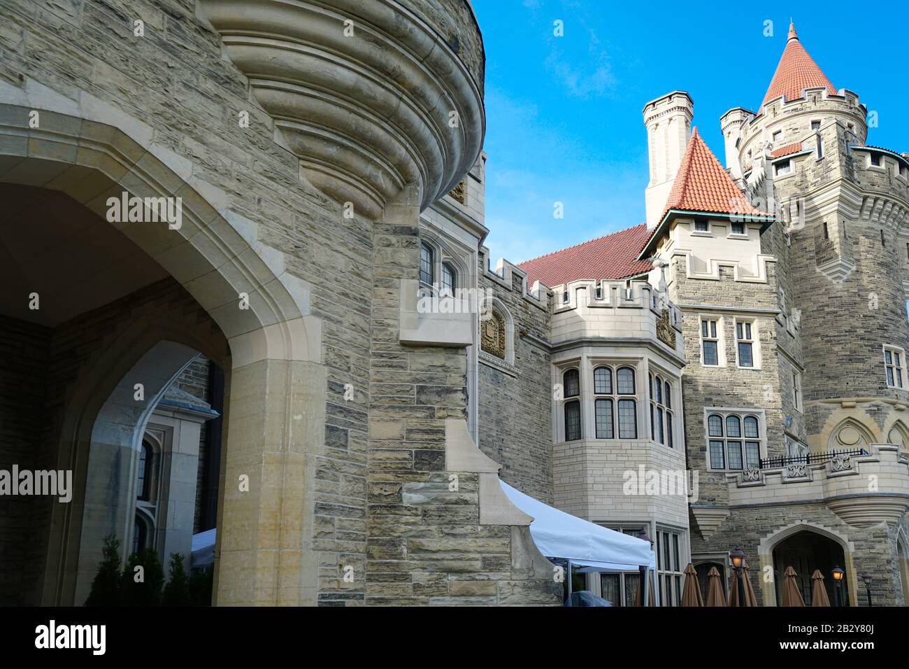 Historic castle of Casa Loma, Gothic Revival style mansion, garden, and ...