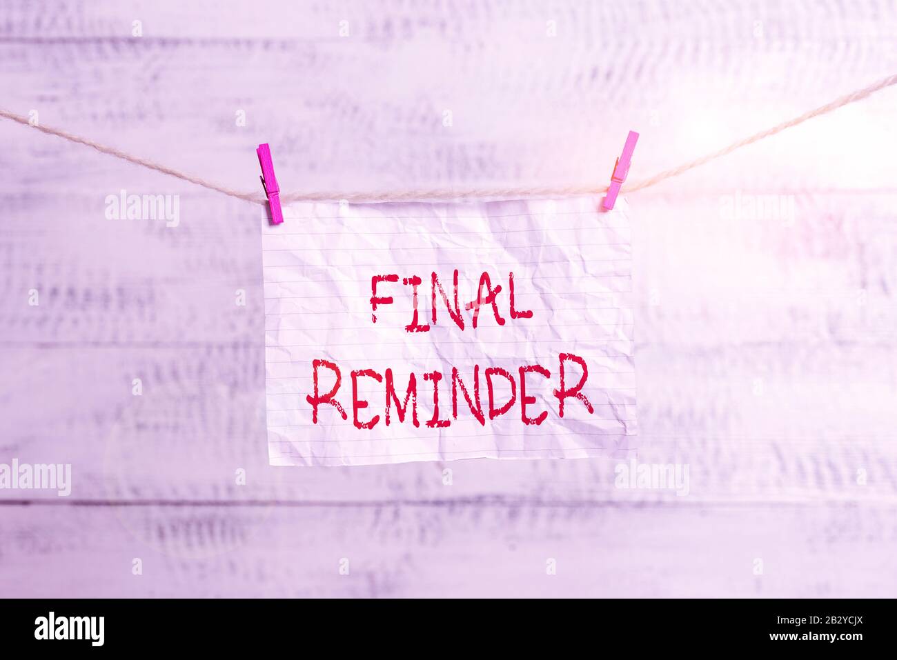 Handwriting text writing Final Reminder. Conceptual photo written or ...