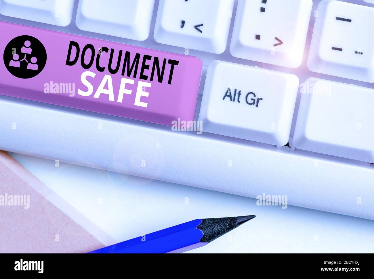 Word writing text Document Safe. Business photo showcasing keep your ...