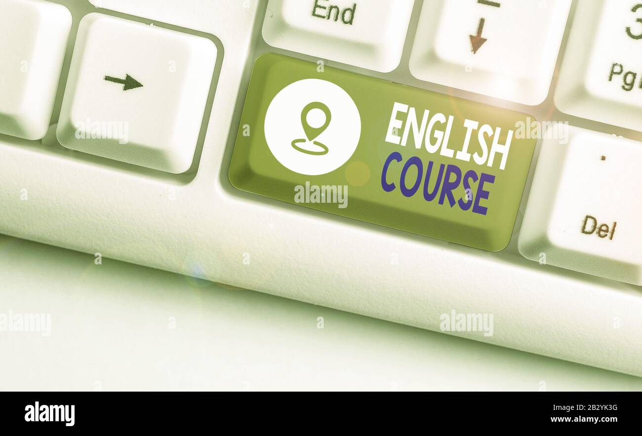 Handwriting text English Course. Conceptual photo courses cover all ...