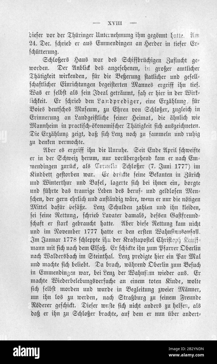 Gedichte von JMR Lenz 018 Stock Photo - Alamy