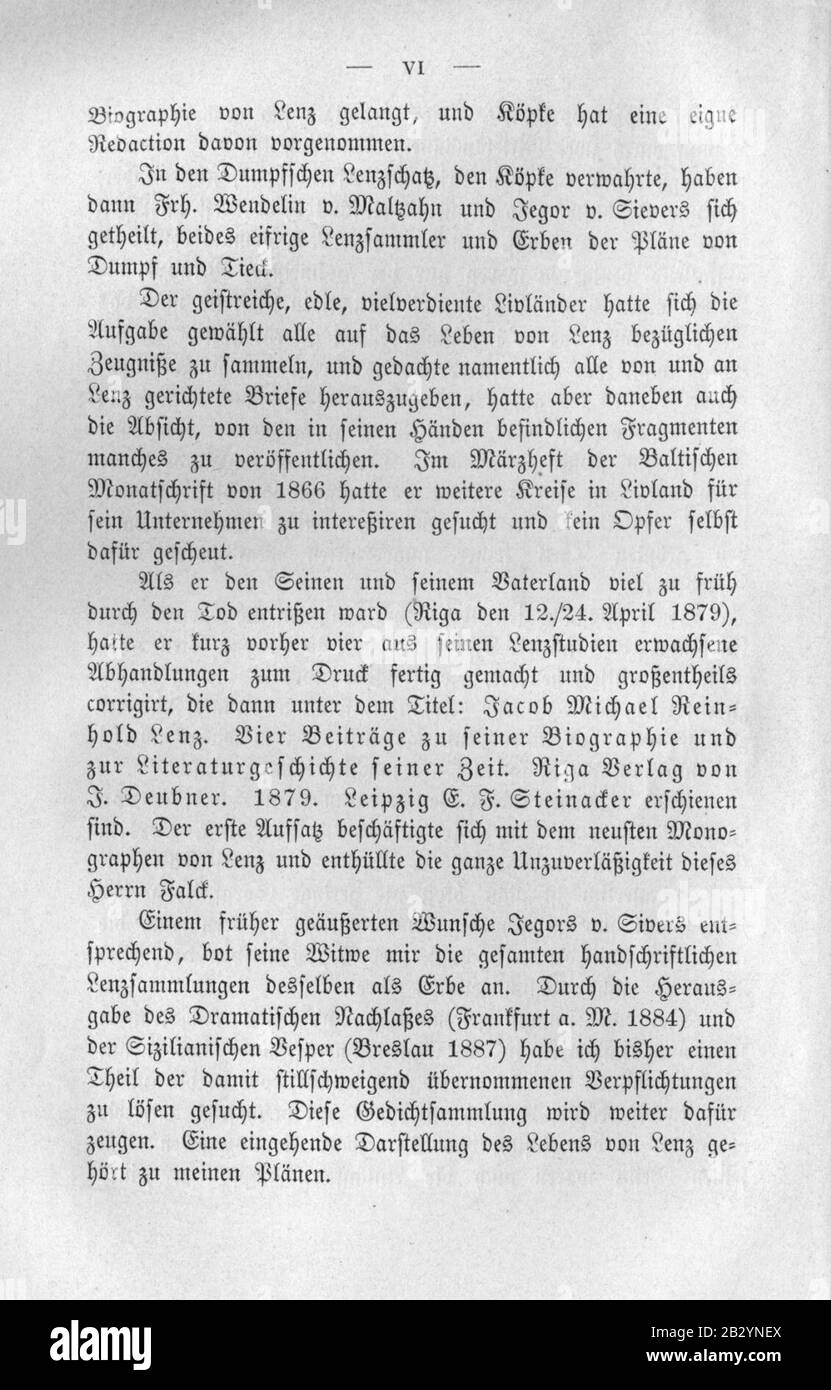 Gedichte von JMR Lenz 006 Stock Photo - Alamy