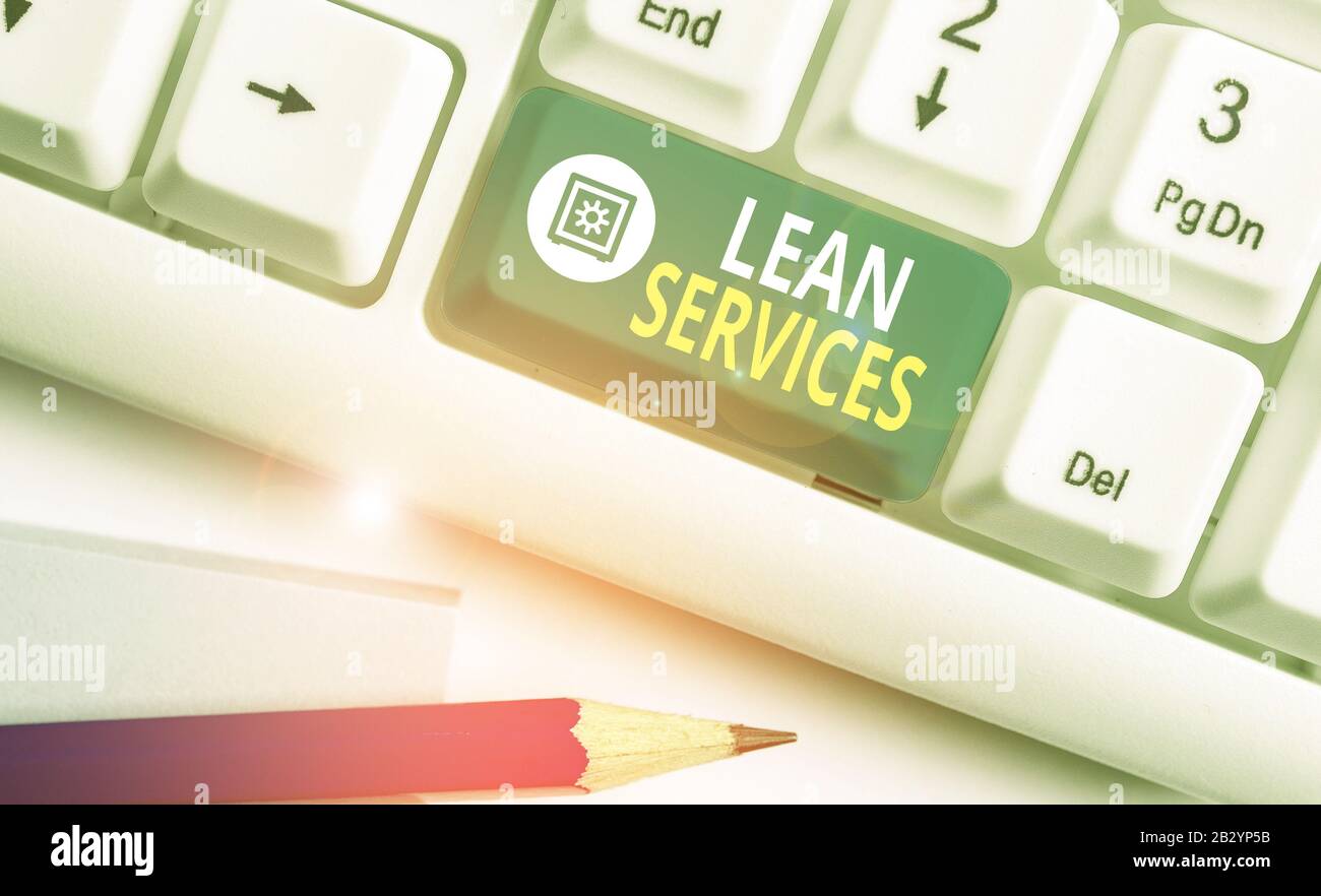 Word writing text Lean Services. Business photo showcasing application ...