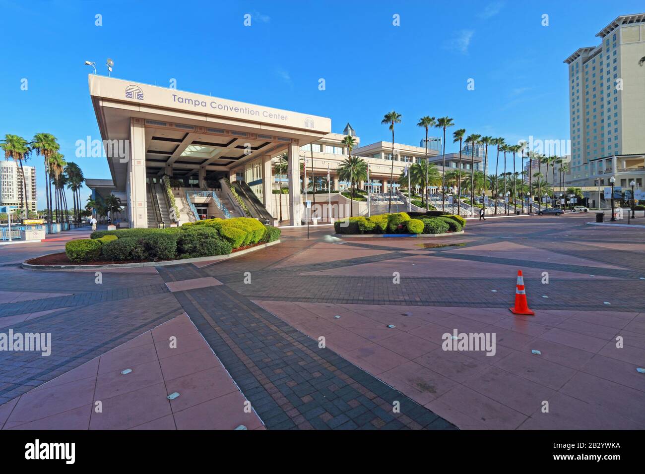 The main entrance to the Tampa Convention Center. This mid-sized ...