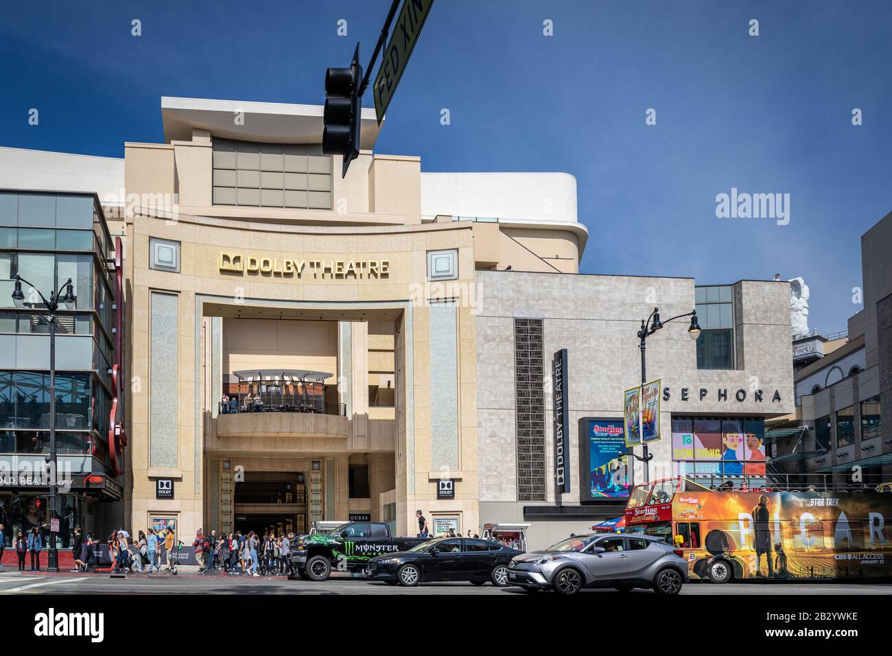 Los Angeles, California - February 15, 2020 : Street view on Hollywood ...