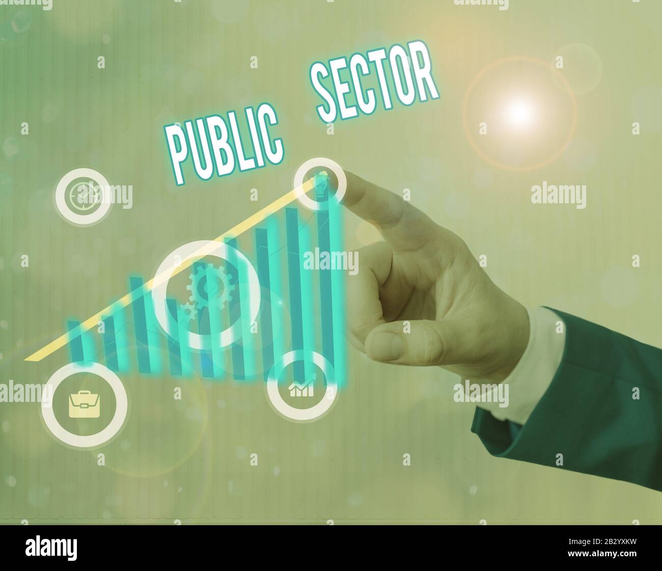 Conceptual hand writing showing Public Sector. Concept meaning the part ...