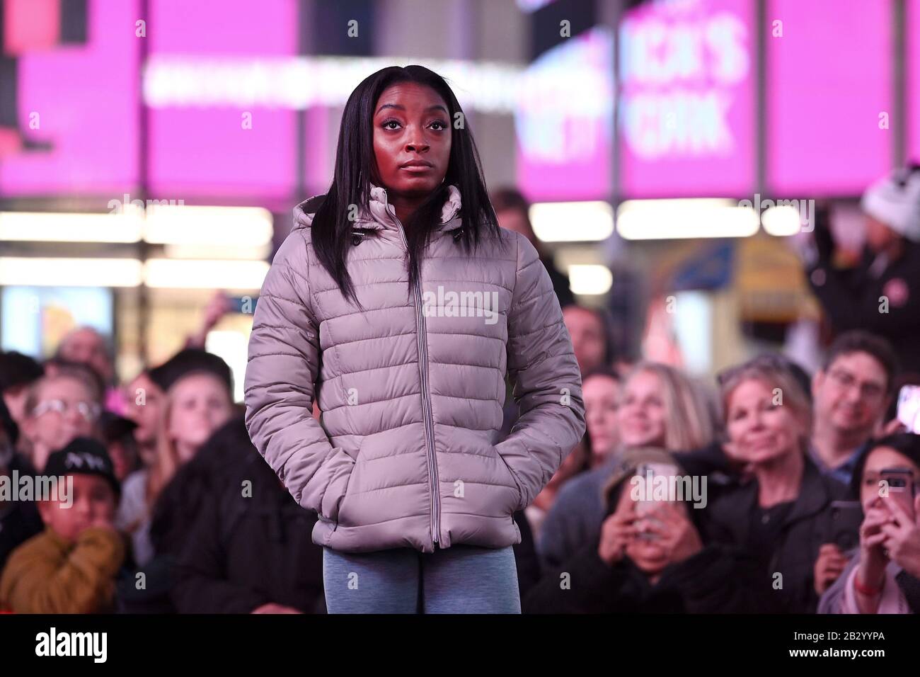 New York, USA. 03rd Mar, 2020. Olympic gold medalist Simone Biles ...