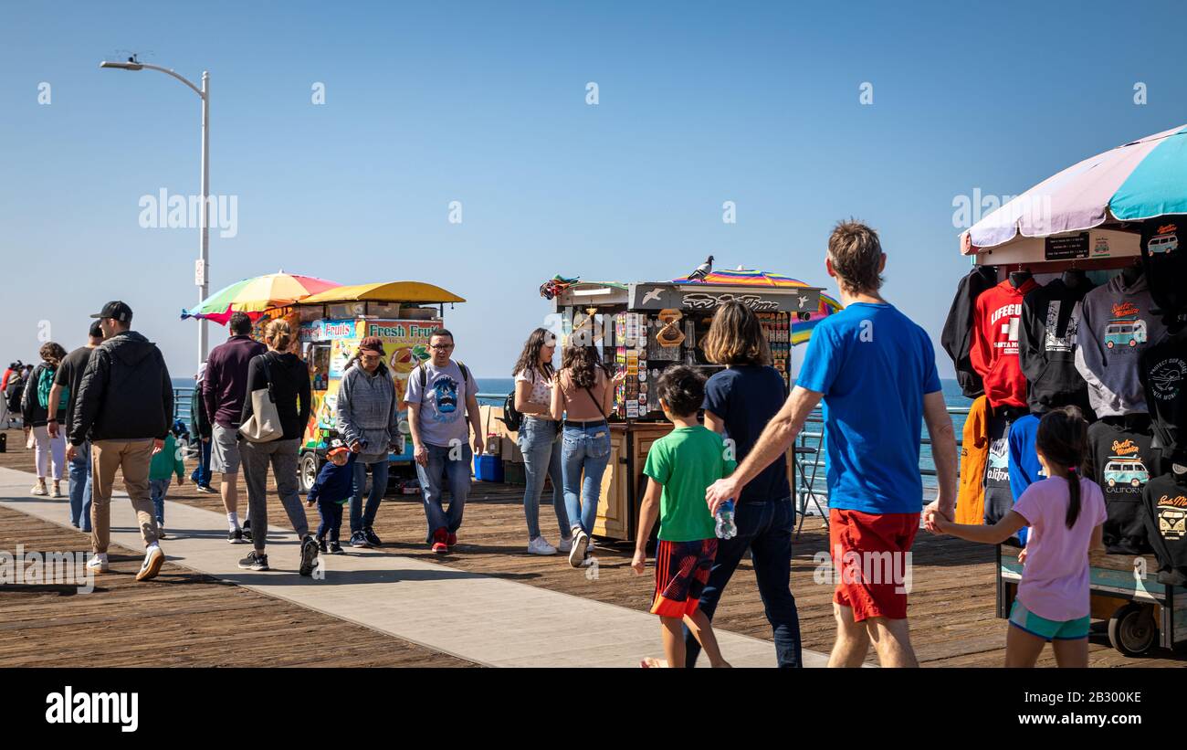 Santa Monica, California - February 15, 2020 : Scene of Santa Monica ...