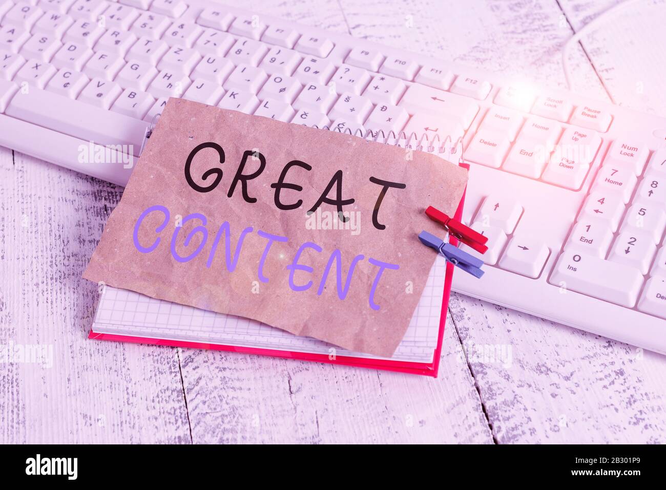 Handwriting text writing Great Content. Conceptual photo valuable text ...