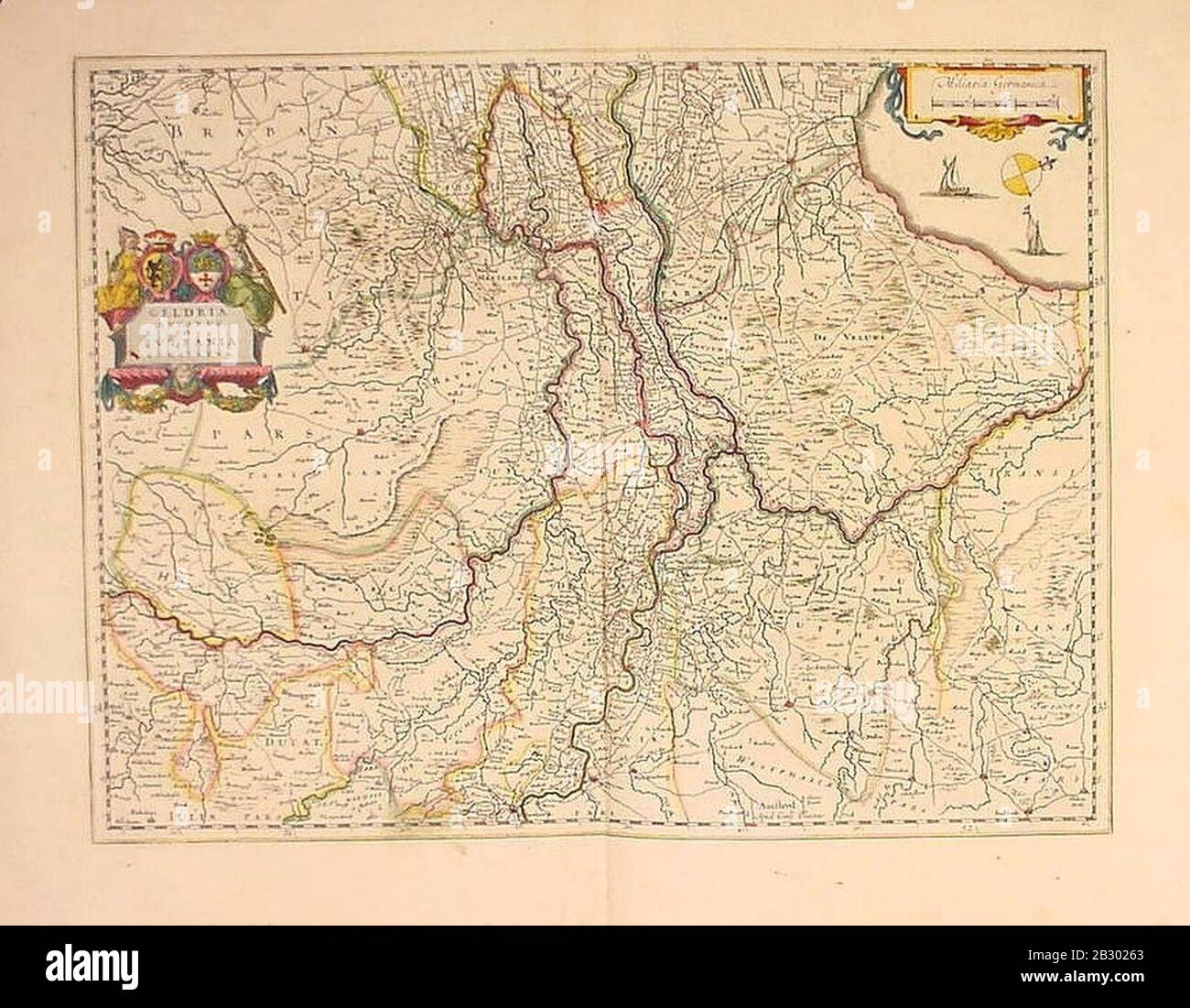 Geldria et Zutphania Blaeu Stock Photo - Alamy