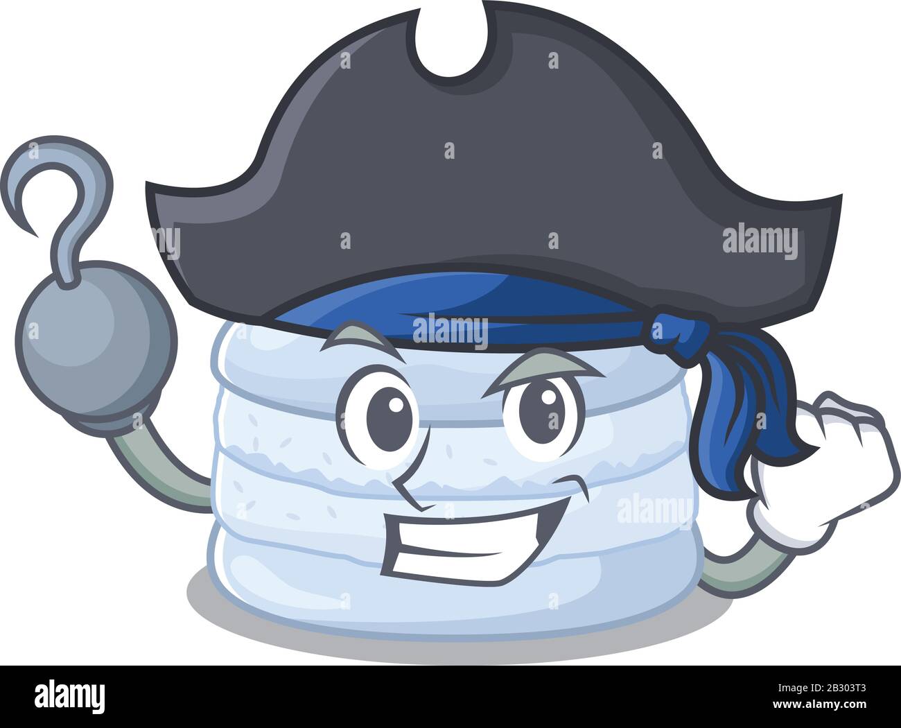 Cute blueberry macaron mascot design with a hat Stock Vector Image ...