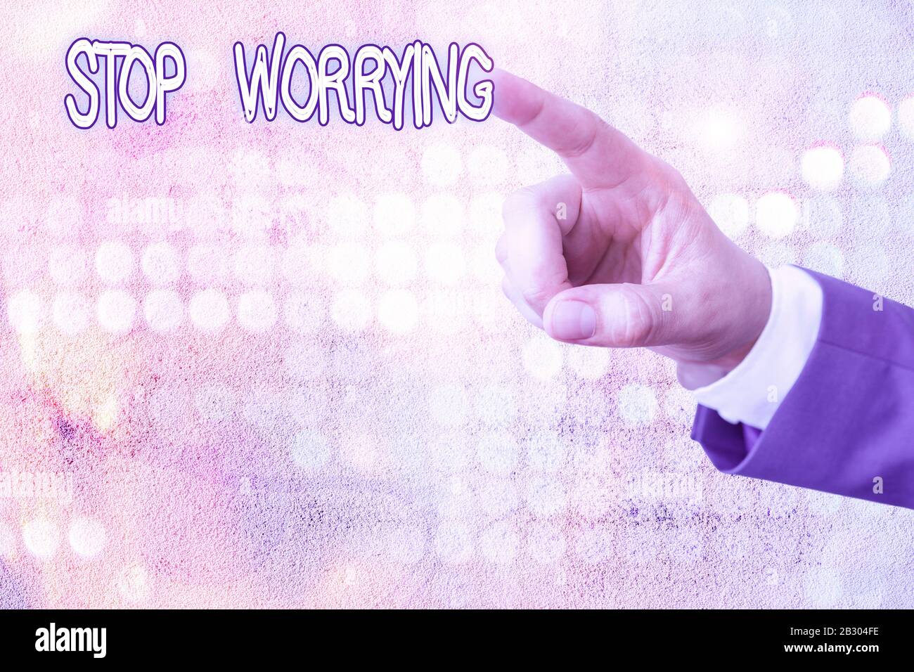 Handwriting text writing Stop Worrying. Conceptual photo stop thinking ...