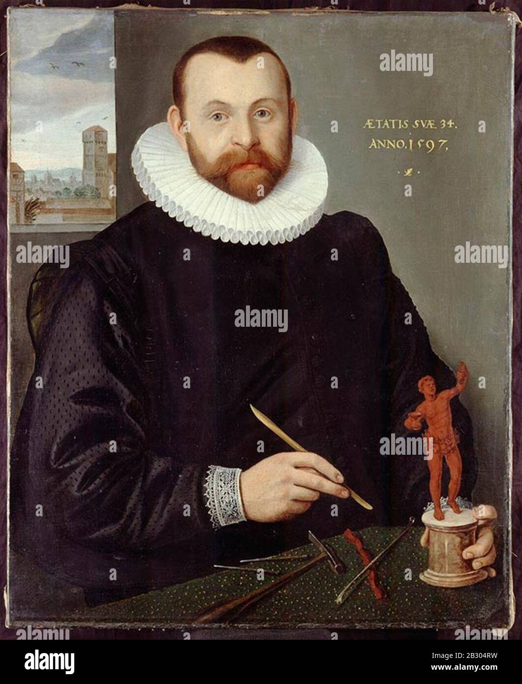Gemälde - Portrait des Christoph Jamnitzer - Strauch Stock Photo - Alamy
