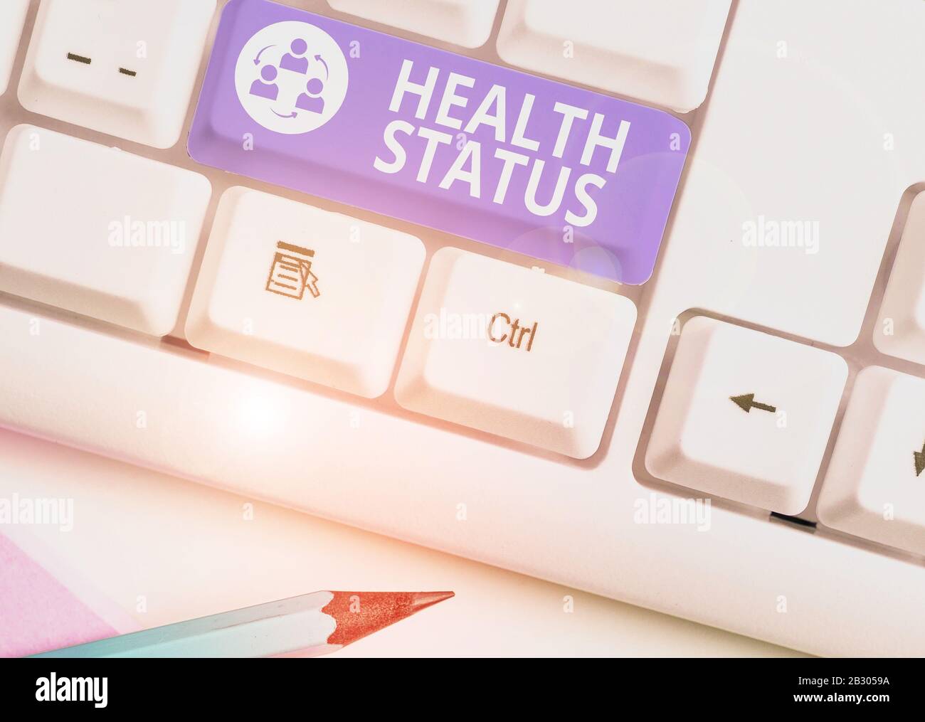 Word writing text Health Status. Business photo showcasing The state of ...