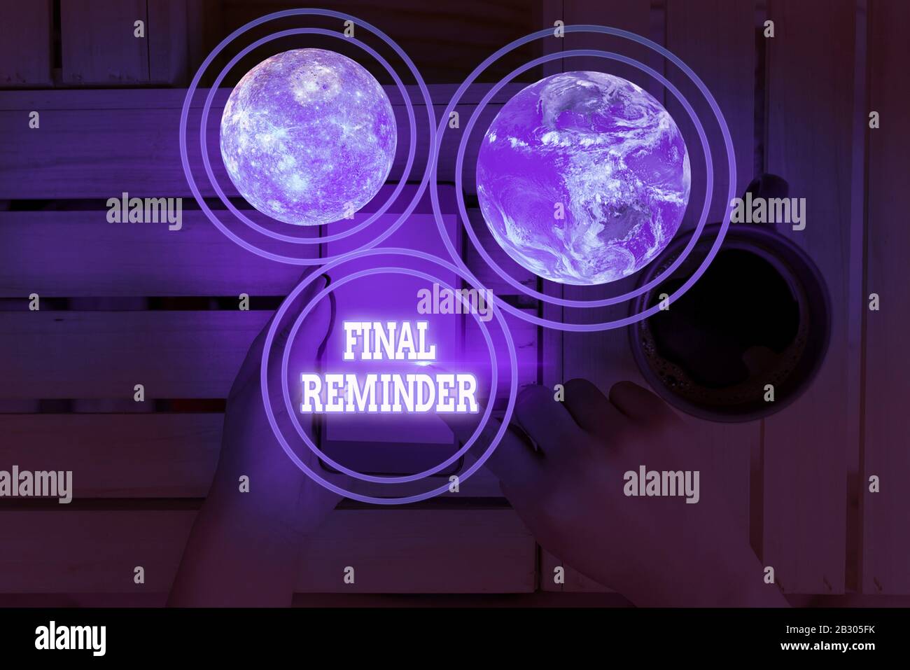 Conceptual hand writing showing Final Reminder. Concept meaning written ...