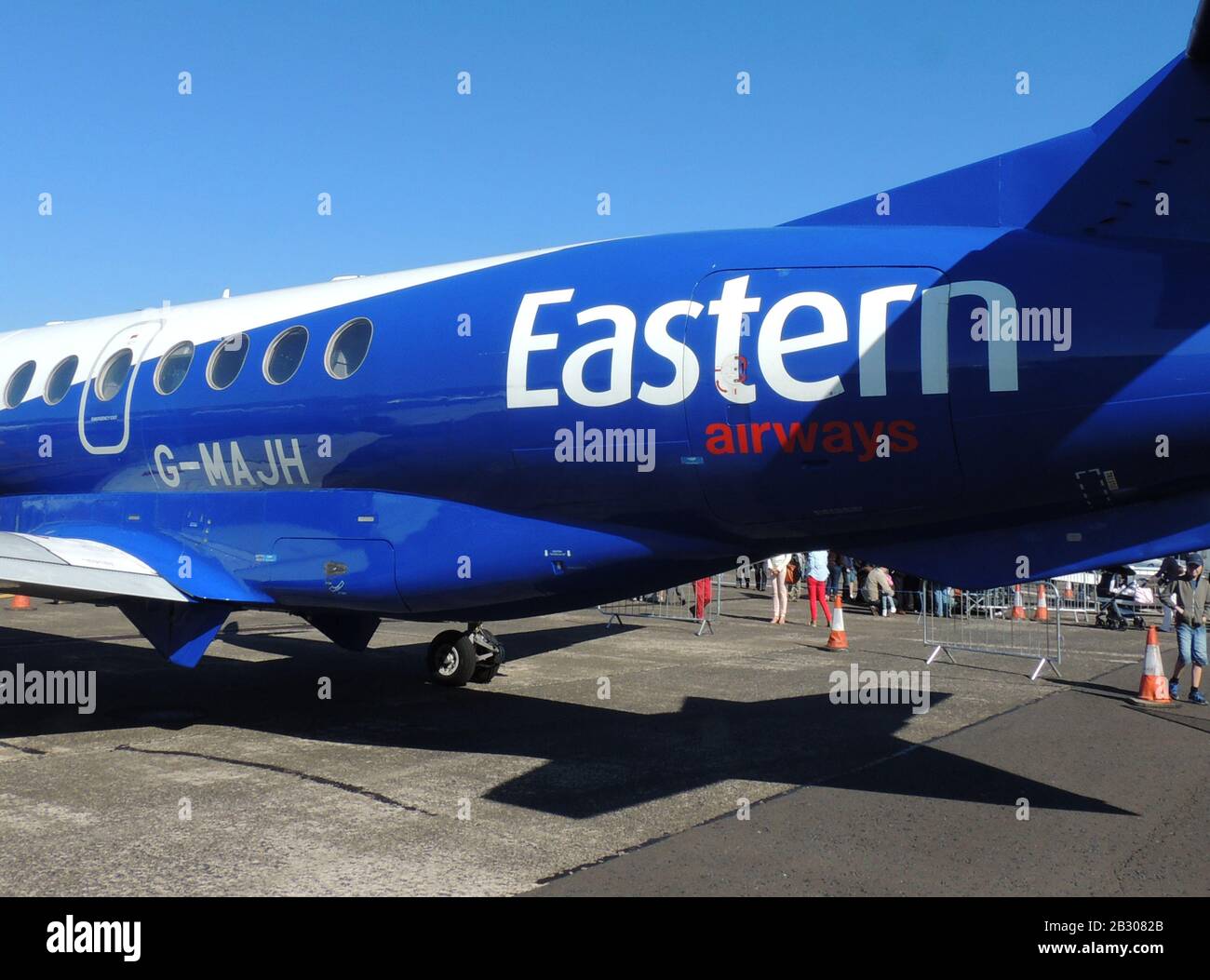 G-MAJH, a BAe Jetstream 41 operated by Eastern Airways, on on static ...