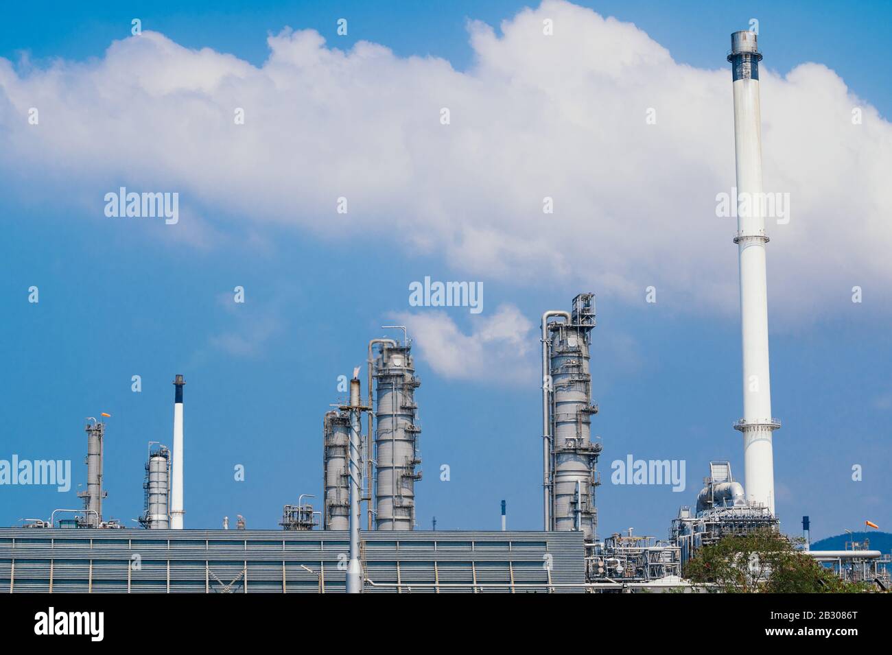 Industrial zone,The equipment of oil refining,Close-up of industrial ...