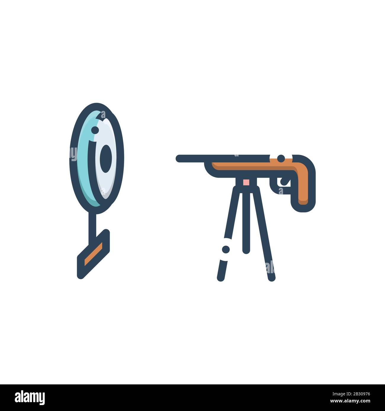 Silhouette shooting target Stock Vector Images - Alamy