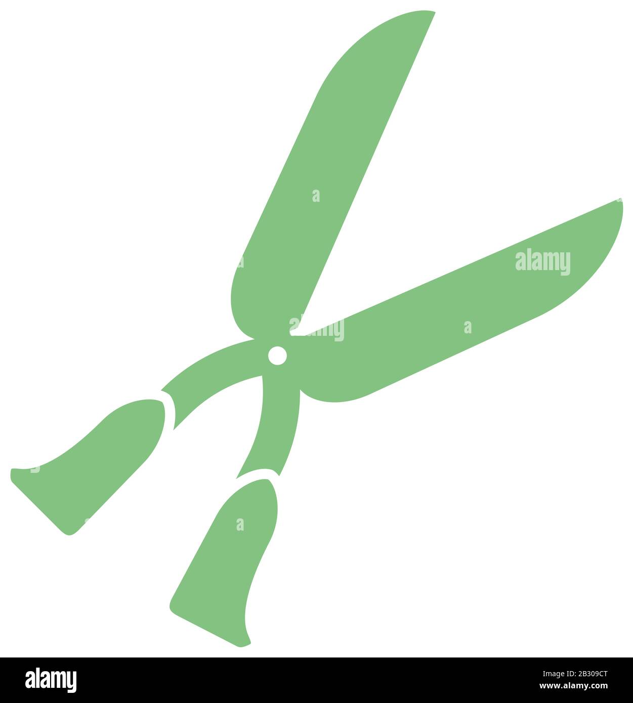 garden shears icon over white background, silhouette detail style ...