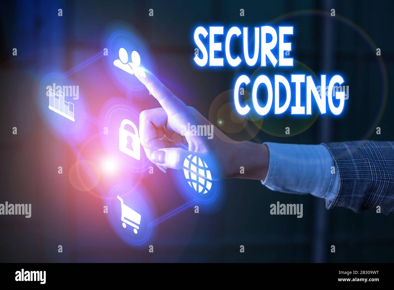 Writing note showing Secure Coding. Business concept for Applied to ...