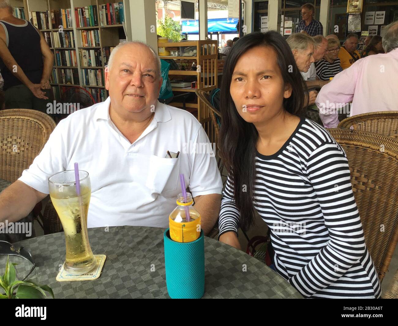 Pattaya, Thailand. 09th Feb, 2020. Claus-Peter Lippert sits with his ...
