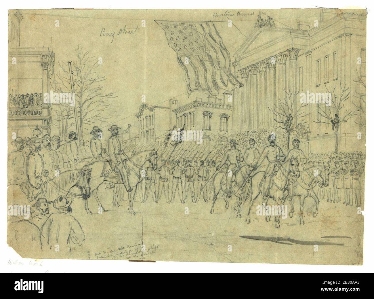 Gen Sherman reviewing his army in Savannah before starting on his new ...