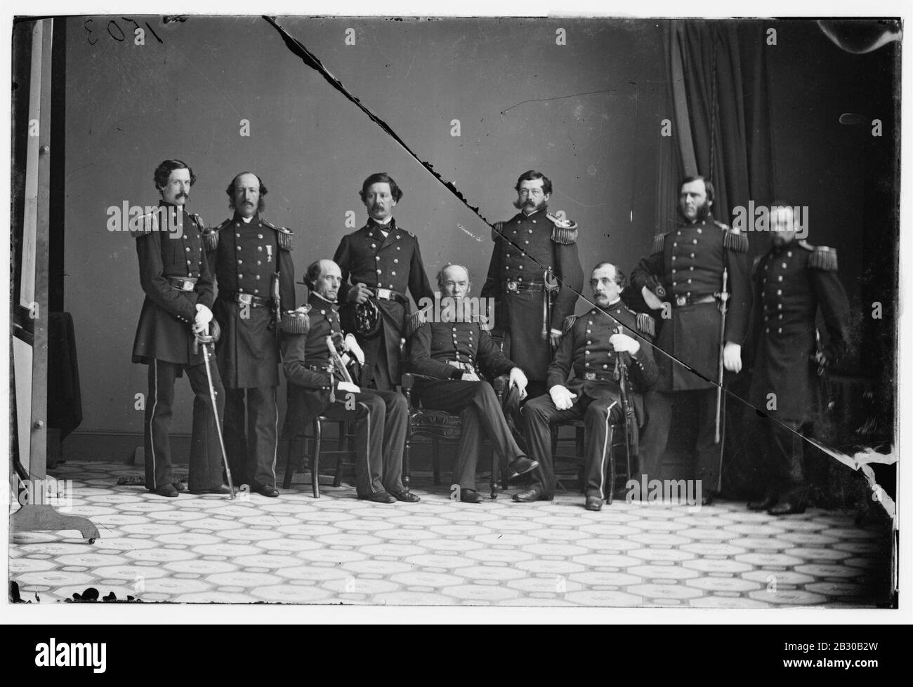 Gen. C.W. Sandford and staff Stock Photo - Alamy