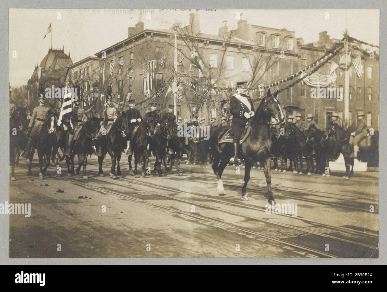 Gen. Chaffee and staff in Inaugural parade Stock Photo - Alamy