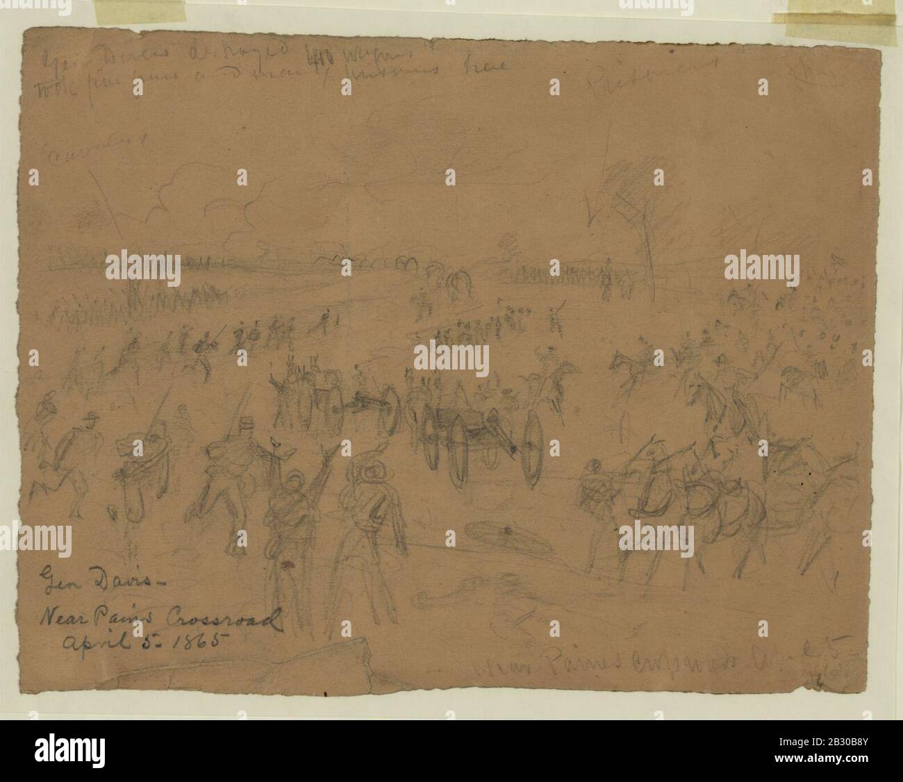 Gen. Davis (sic)-Near Paines Crossroad April 5, 1865 Stock Photo - Alamy