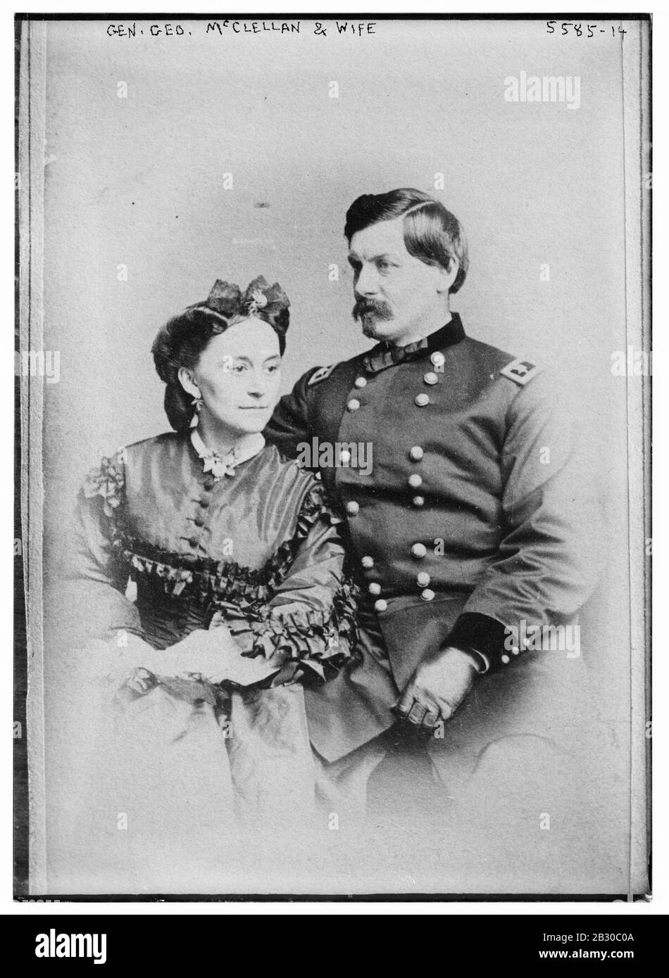 Gen. Geo. McClellan and wife Stock Photo - Alamy