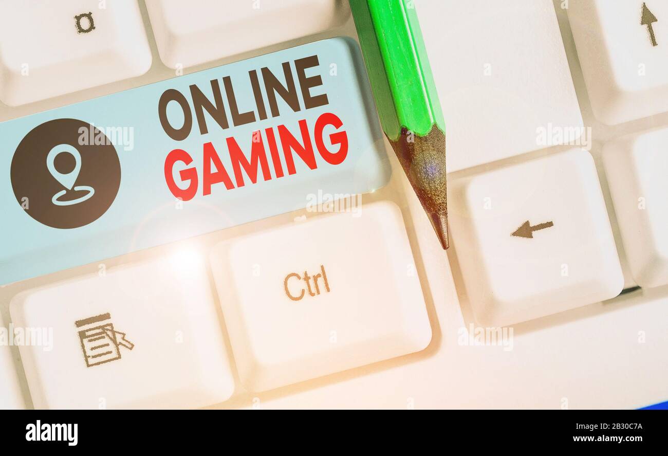 Word writing text Online Gaming. Business photo showcasing action or ...