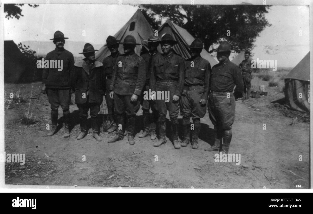 Gen. John J. Pershing and staff- Col. L.C. Berry, Col. De. R.C. Cabell ...
