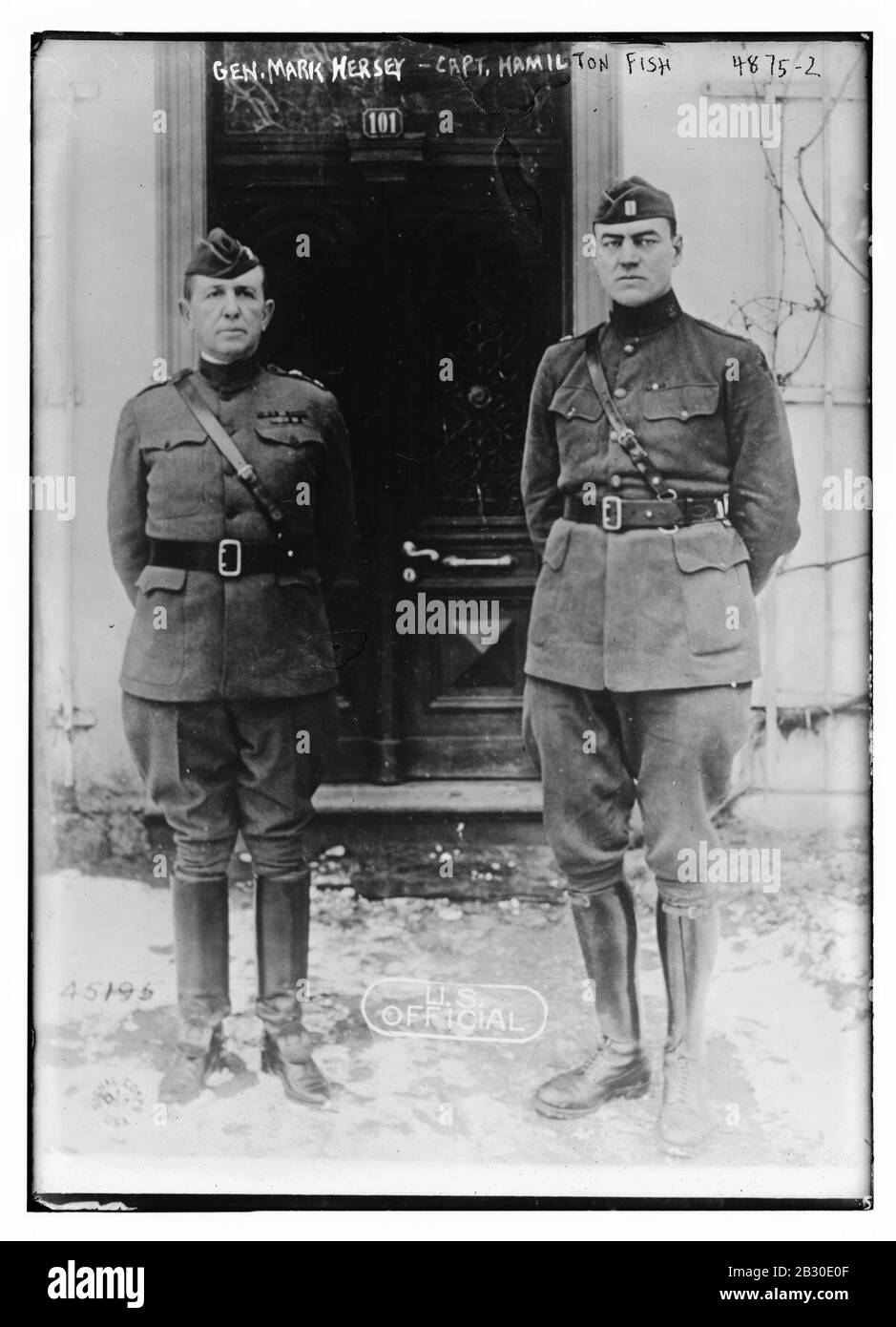 Gen. Mark Hersey, Capt. Hamilton Fish Stock Photo - Alamy