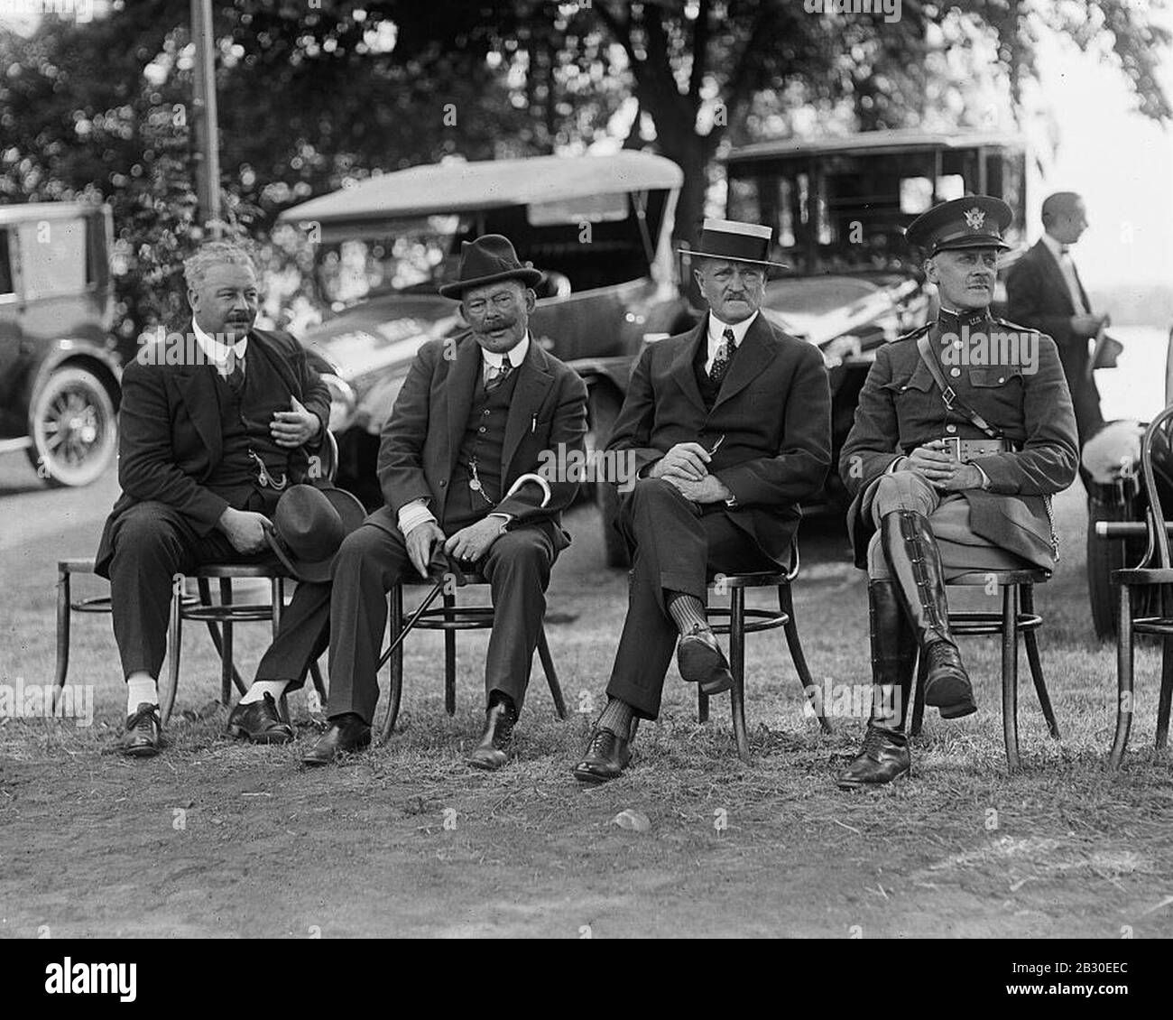 Gen. Pedro P. Dartnell of Chile & Pershing at polo match Stock Photo ...