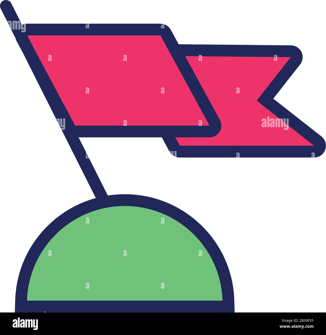 success flag line and fill style icon Stock Vector Image & Art - Alamy