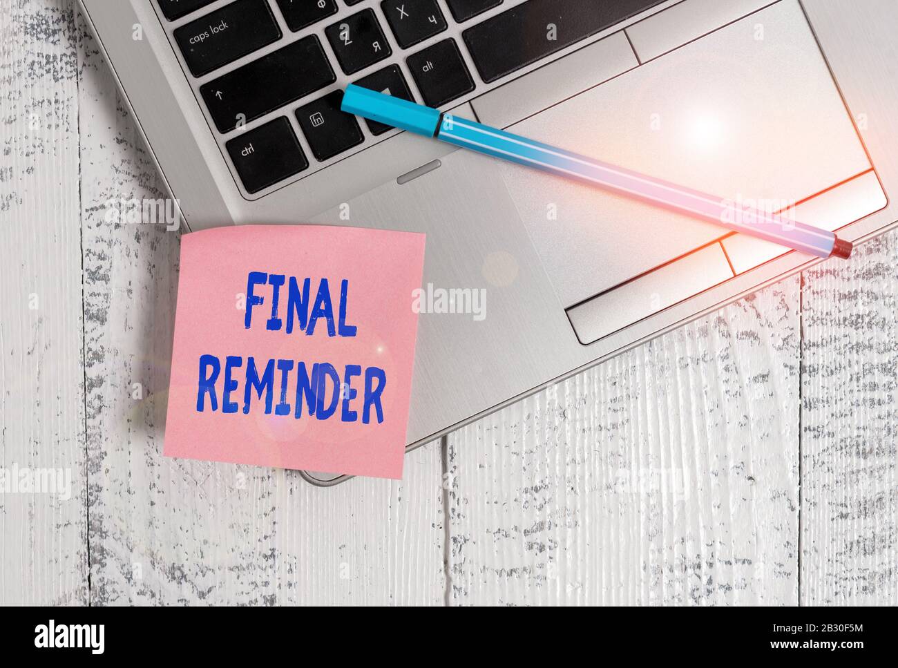 Handwriting text Final Reminder. Conceptual photo written or spoken ...