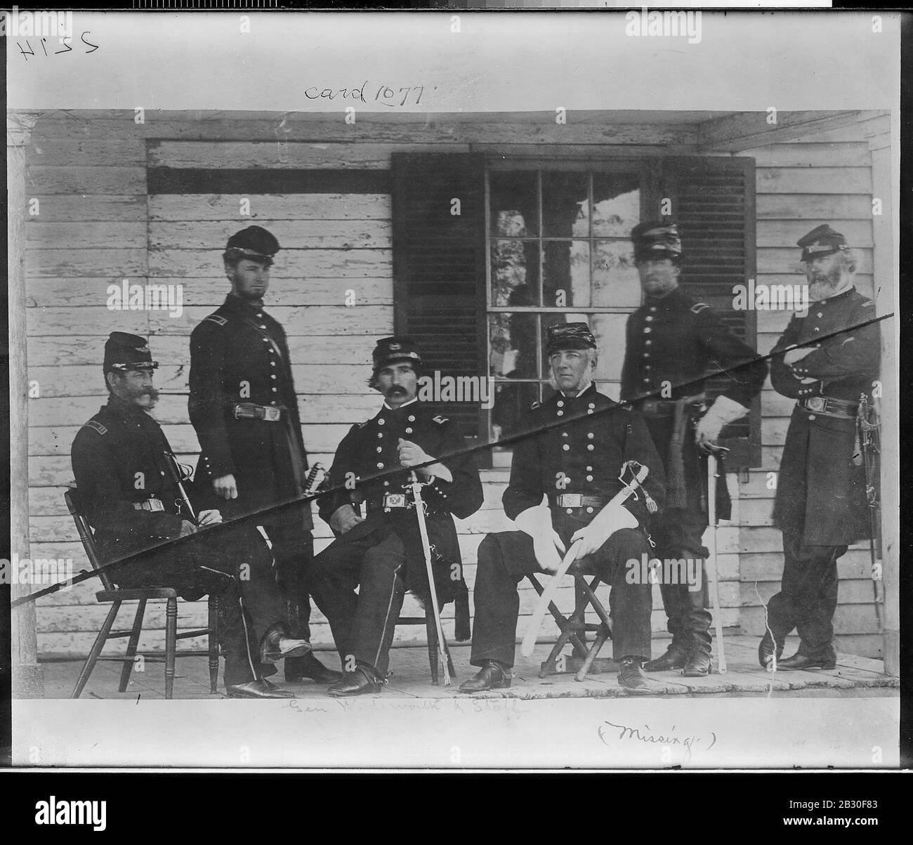 Gen. Simon G. Griffin and staff of six (4223060084 Stock Photo - Alamy