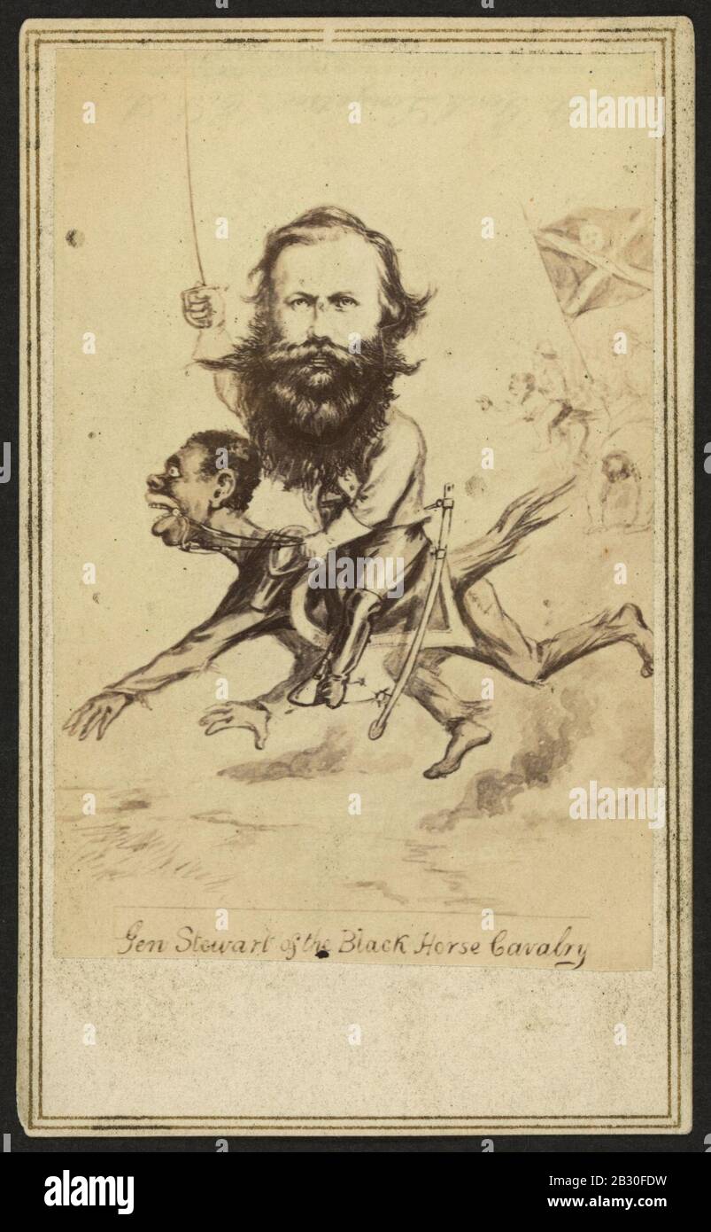 Gen. Stewart of the Black Horse Cavalry Stock Photo - Alamy