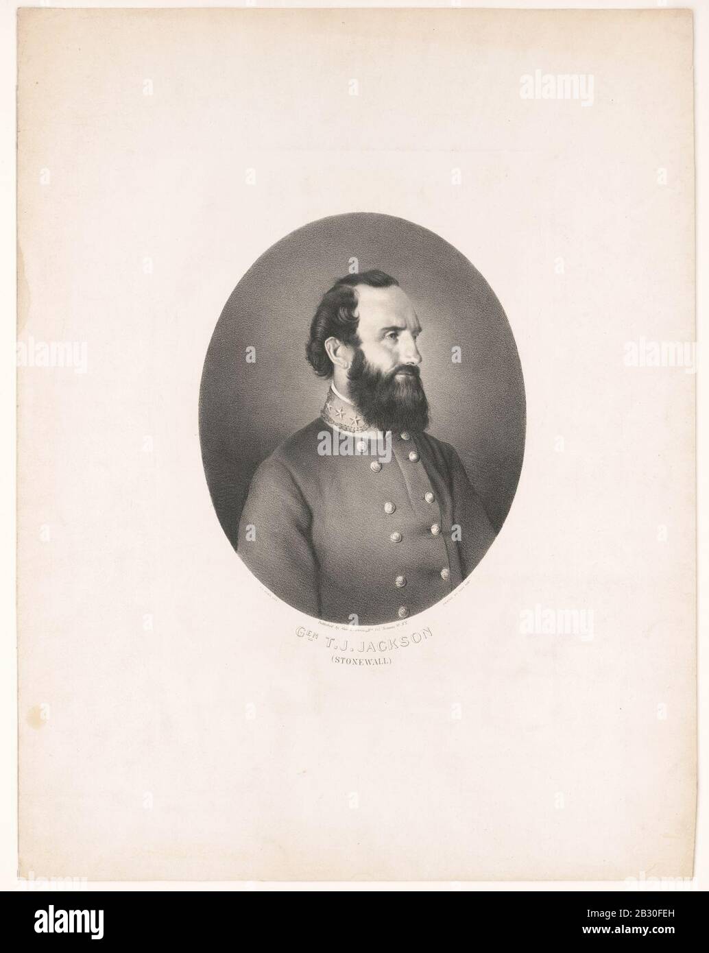 Gen. T.J. Jackson (Stonewall) - J.L. Giles lith Stock Photo - Alamy