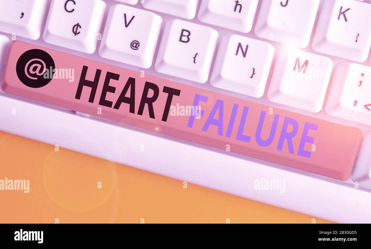 Handwriting text writing Heart Failure. Conceptual photo the severe ...