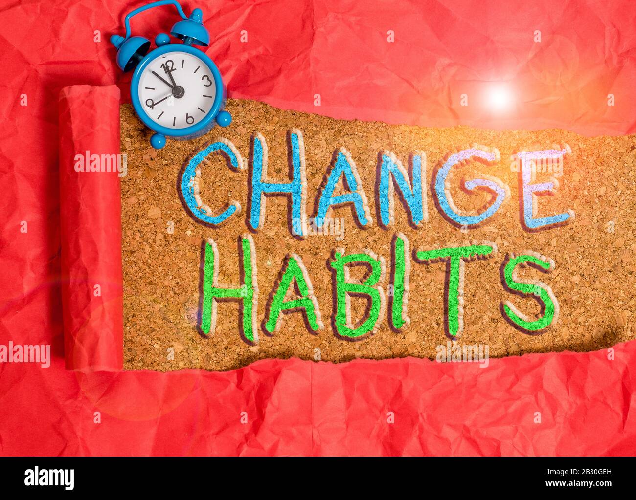 Text sign showing Change Habits. Business photo showcasing to stop ...