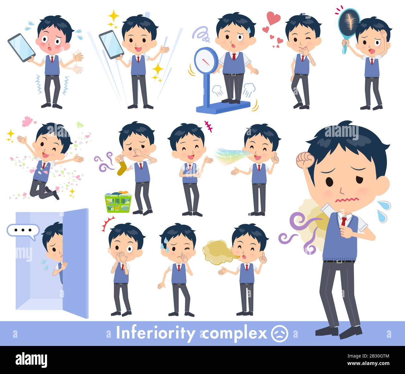 A set of school boy on inferiority complex.There are actions suffering ...