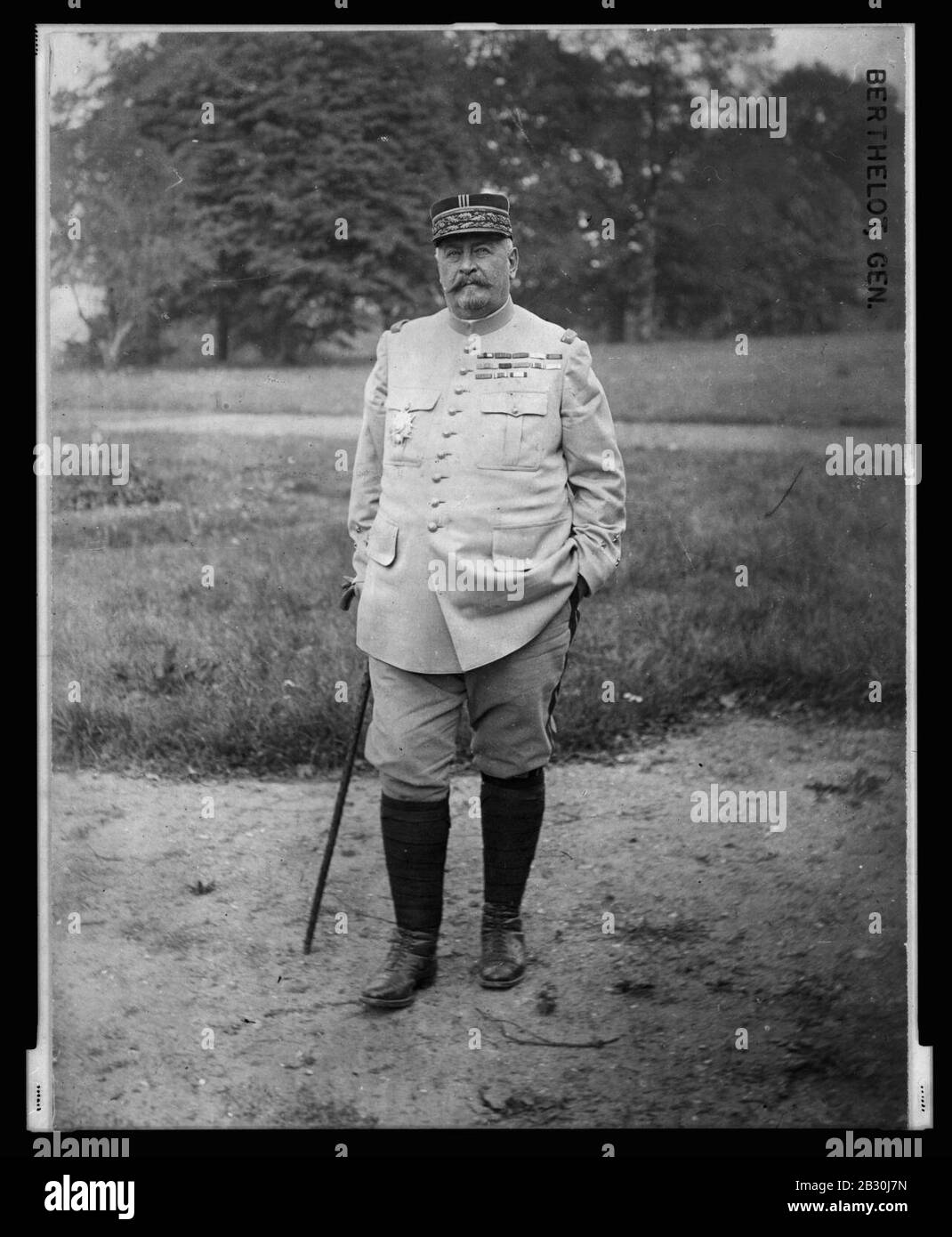 General Berthelot, full-length portrait, standing, in uniform, with ...