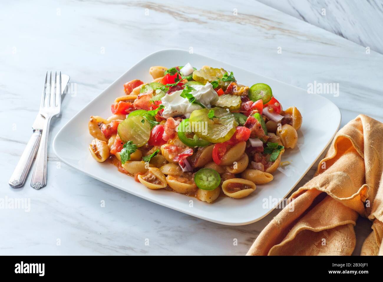American goulash one-pot meal cheesy loaded beef and macaroni ...